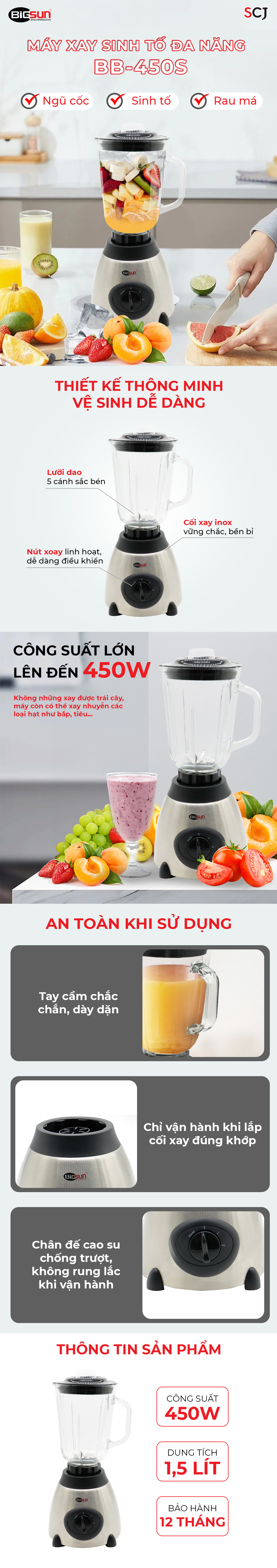 Bigsun - Máy xay sinh tố BB-450S